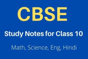 CBSE Study Material For Class 10 | NCERT Solutions PDF Free Download